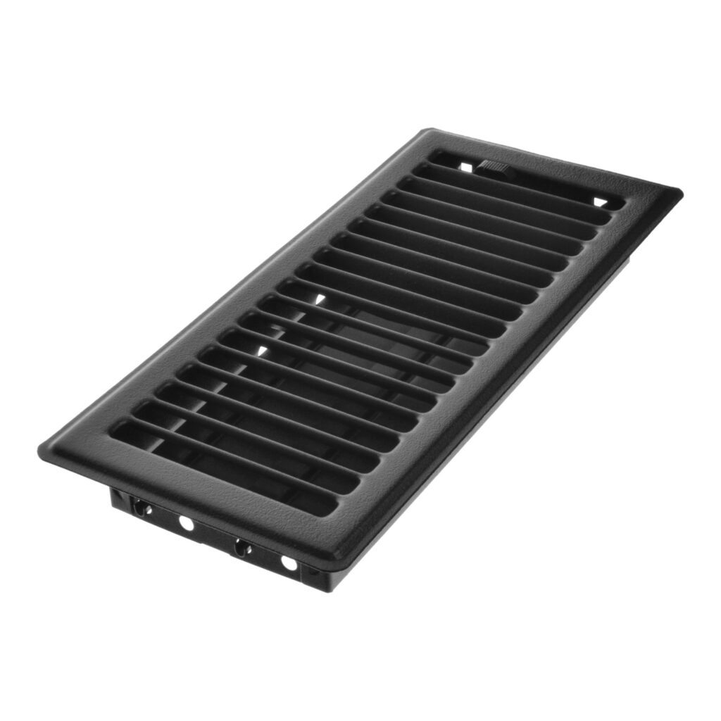Imperial Floor Vent - Matte Black Metal - TimberTown Building Centre